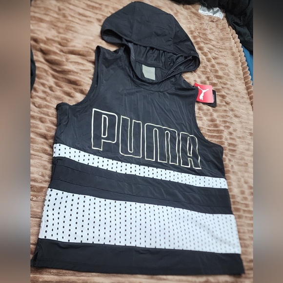 Puma | Tops | Puma Sleeveless Shirt With Hood | Poshmark